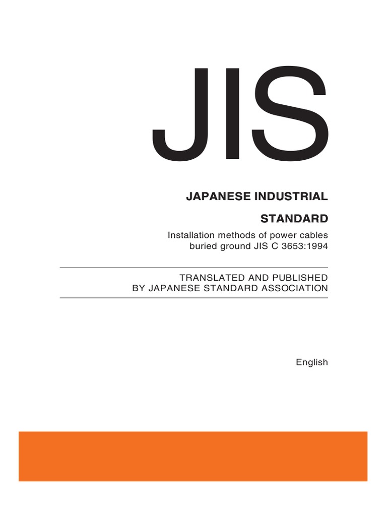 JIS 3653-1994 Underground Cable | PDF | Pipe (Fluid Conveyance ...