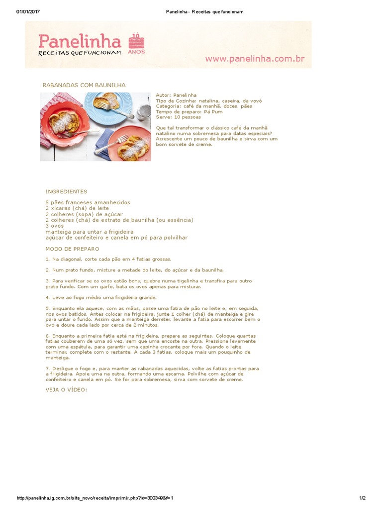 Panelinha Receitas Que Funcionam PDF | PDF | Chá | Pães