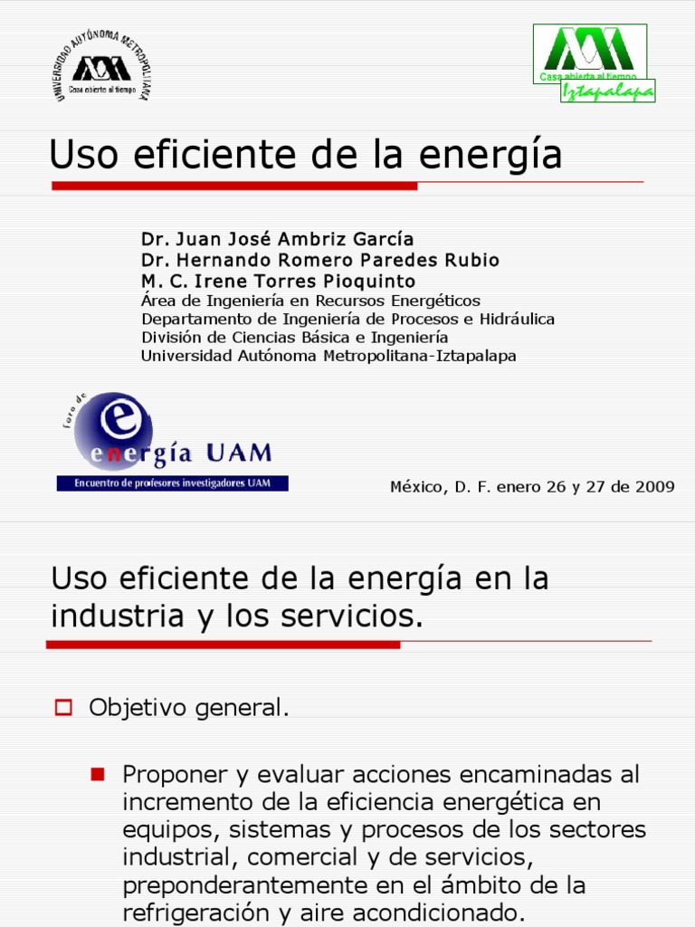 Juan Ambriz - Uso Eficiente de La Energia | PDF | Conservación de ...