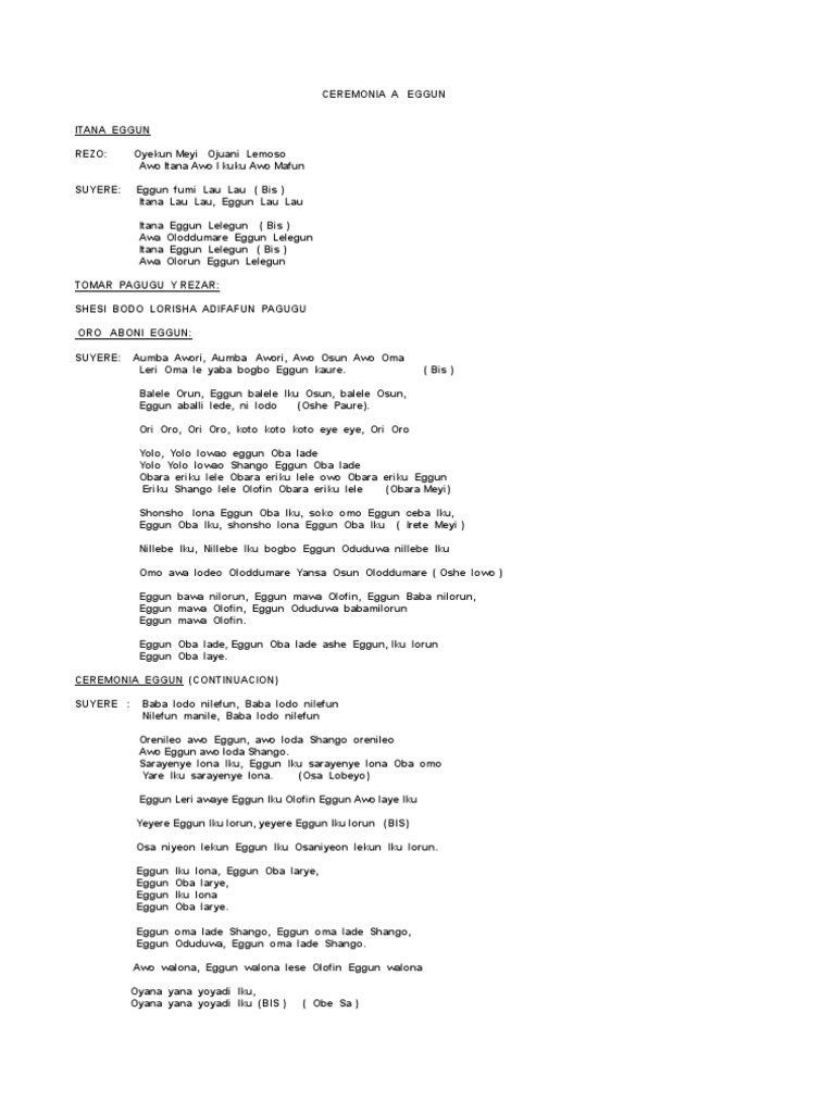 Ceremonia A Eggun | PDF | Scientific Method | Religion And Belief