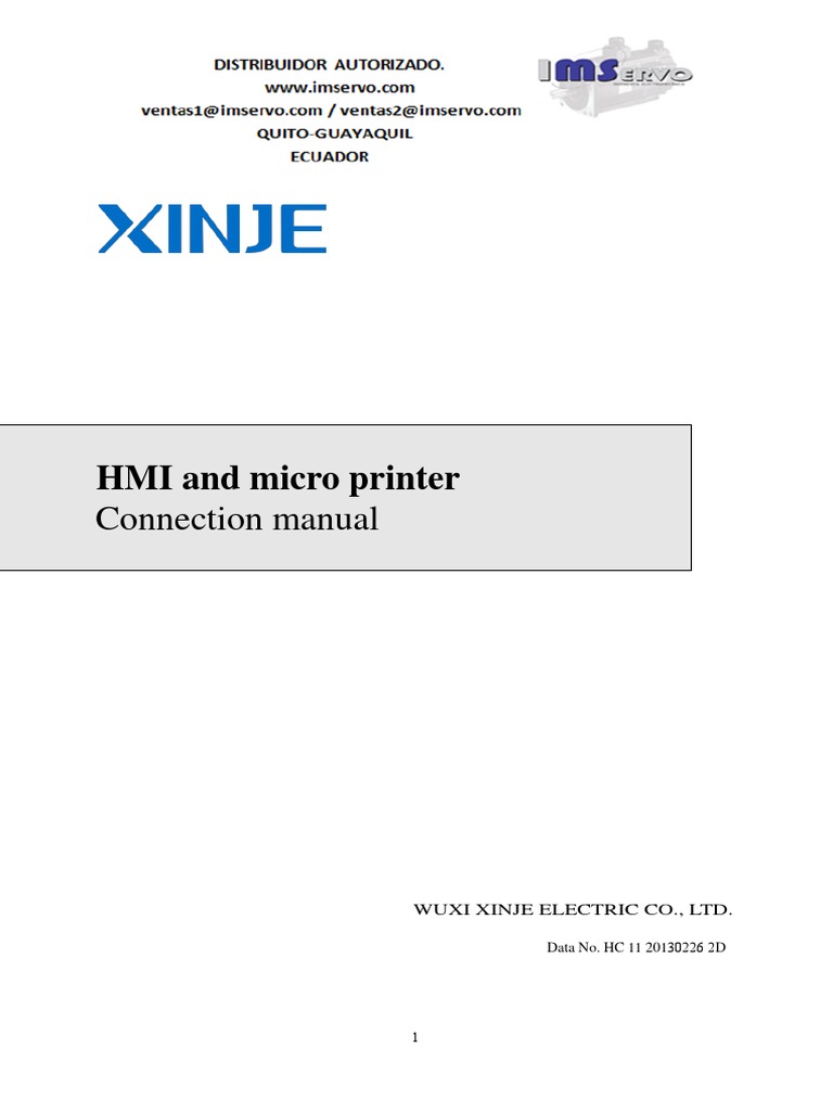 HMI and Printer Manual | PDF | Printer (Computing) | Office Equipment