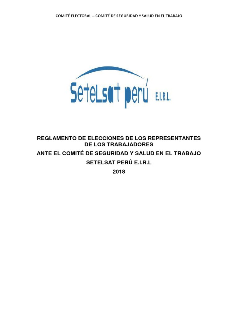 Reglamento Del Comite Electoral Csst-Setelsat | PDF | Elecciones ...