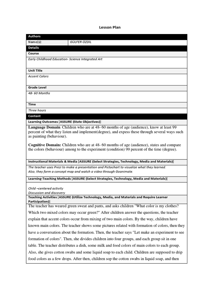 Lesson Plan | PDF | Lesson Plan | Educational Assessment