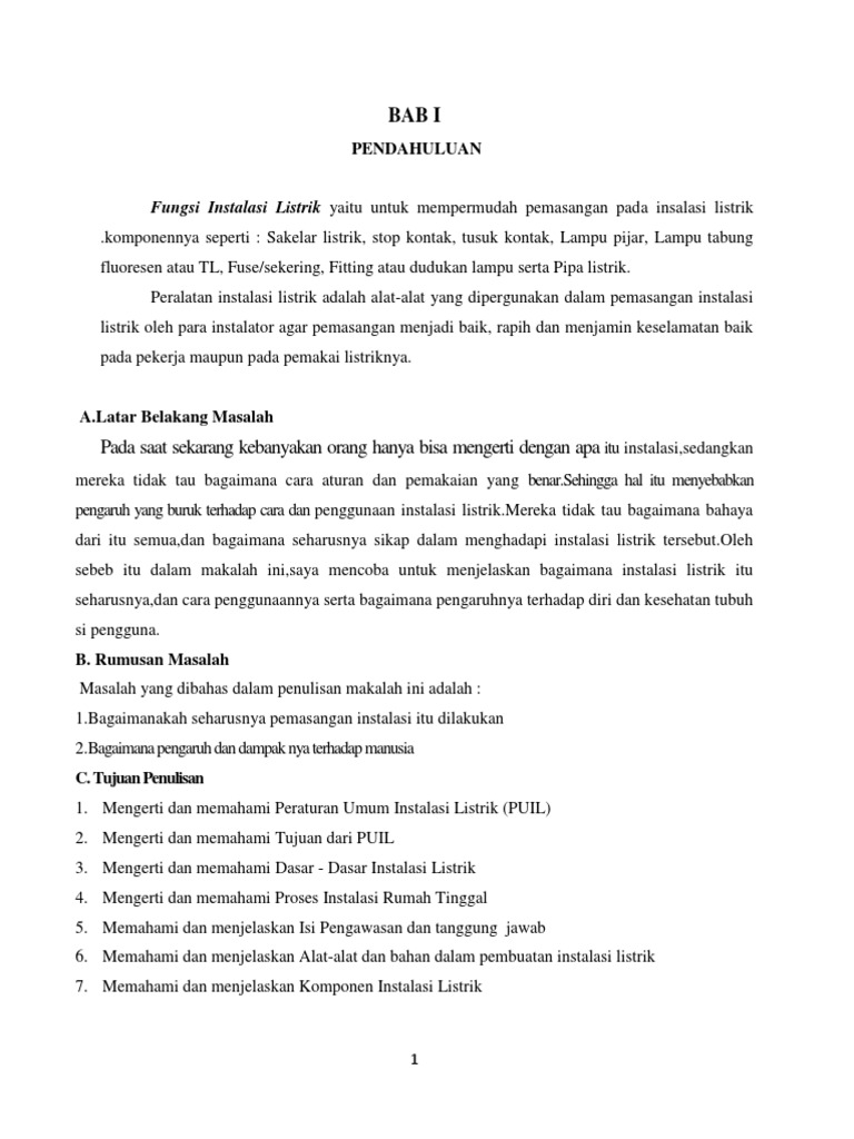 Miniriset Instalasi | PDF