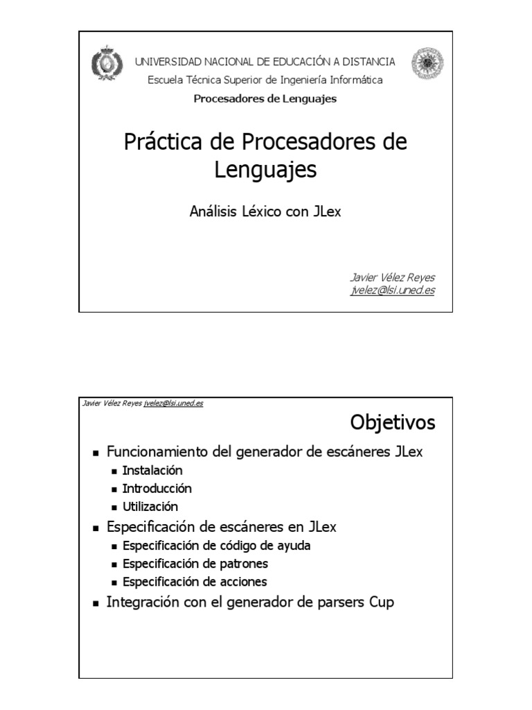Manual JLex | PDF | Java (lenguaje de programación) | Ingeniería Informática