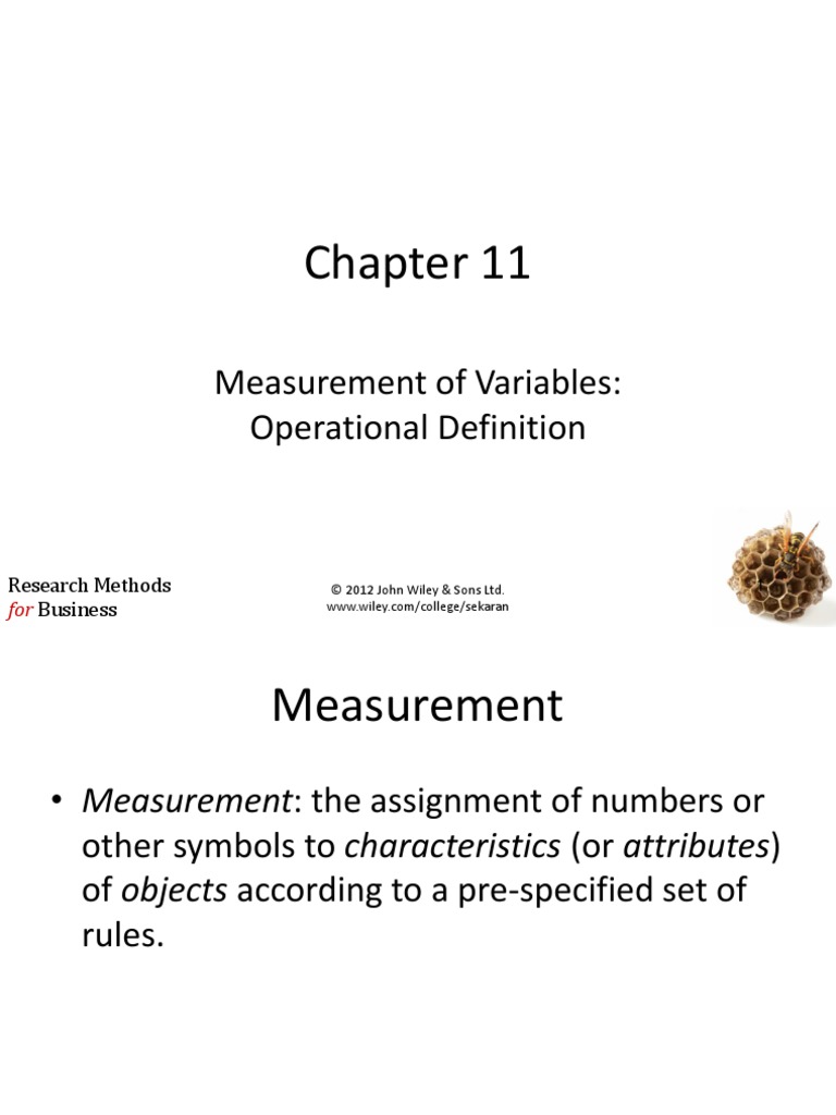 Measurement of Variables: Operational Definition: Research Methods ...