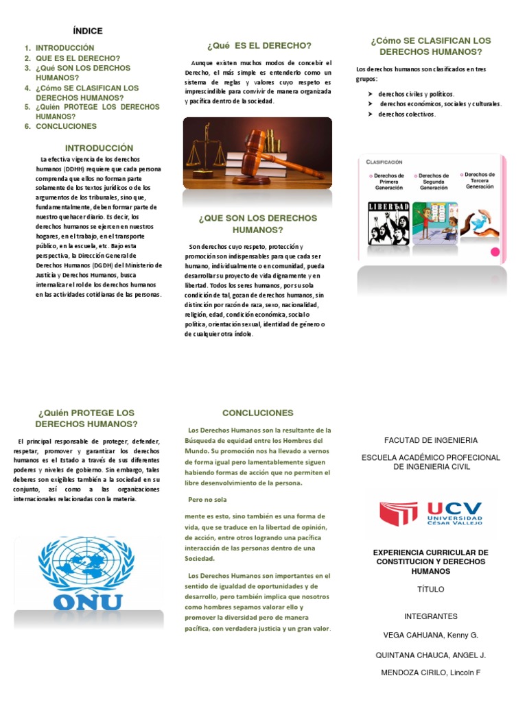 Triptico CC - Hh. Lun | PDF | Derechos humanos | Derechos