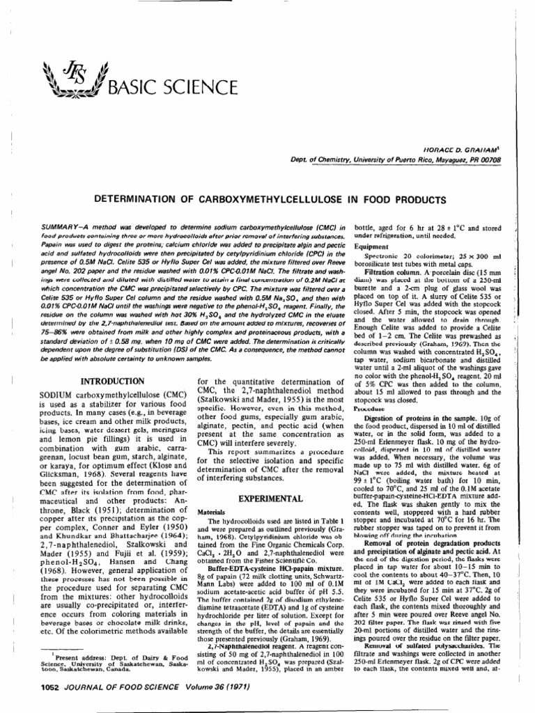 Determination of CMC in Food Products | Download Free PDF | Filtration | Chocolate