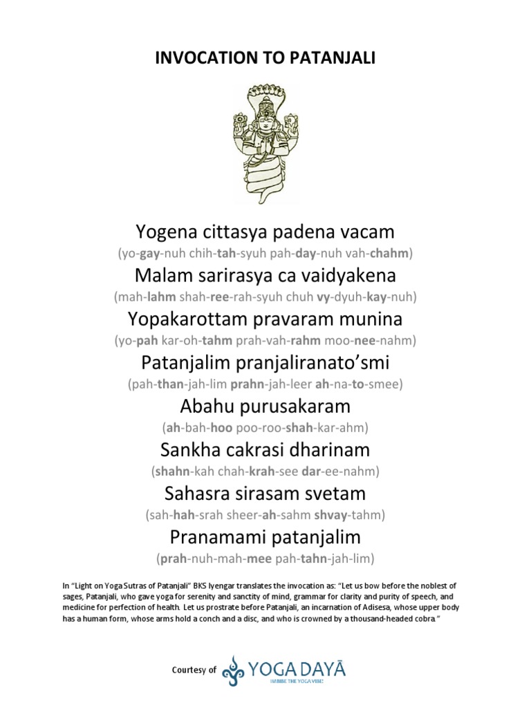 Invocation Patanjali