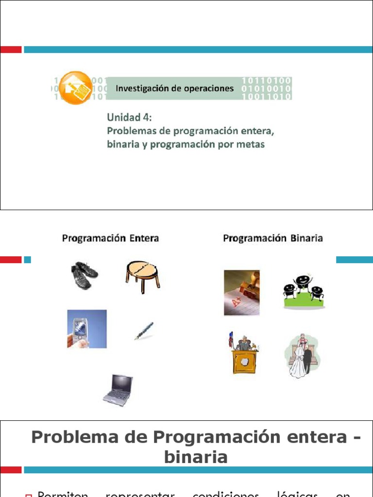 Programación Entera Binaria en Operaciones | PDF | Economias | Business