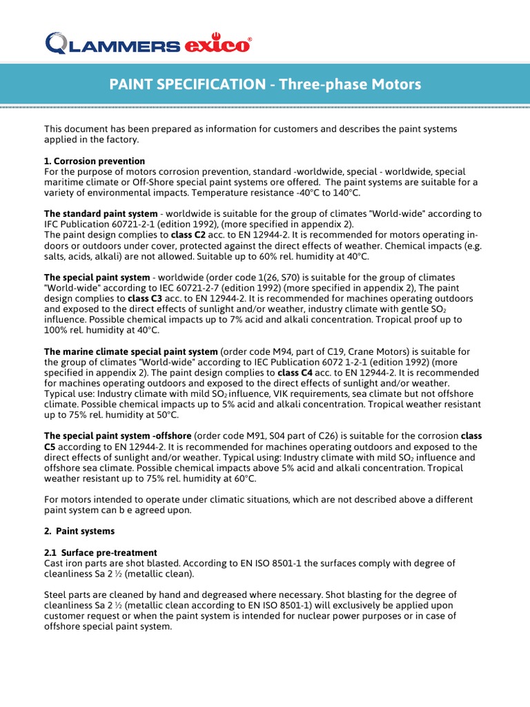 C5 Paint Specification for Motors | PDF | Paint | Galvanization