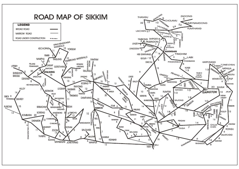 Road Map of Sikkim Road Map of Sikkim: Legend Legend | PDF