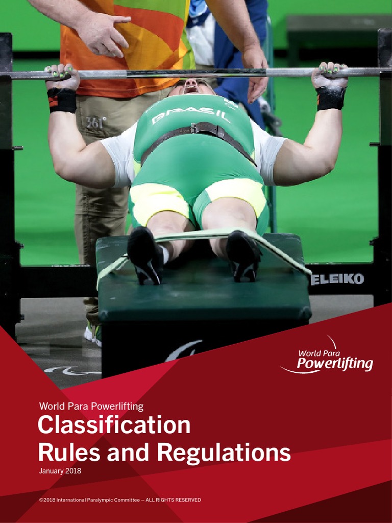 World para Powerlifting - Classification+Rules+and+Regulations | PDF