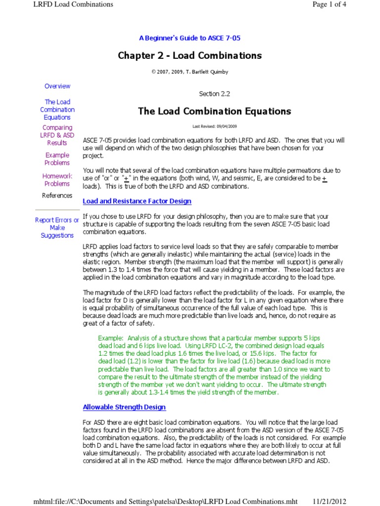 Load Combination _ASCE 7-05 | Structural Load | Moment Magnitude Scale