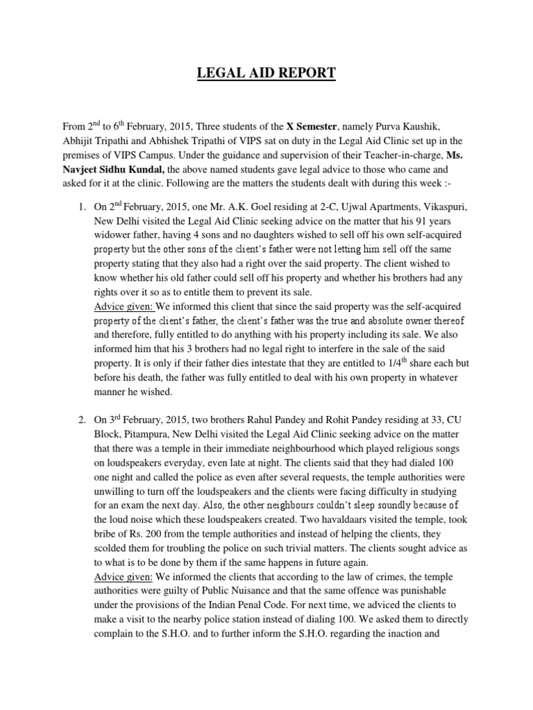 Legal Aid Report | PDF | Legal Aid | Public Sphere