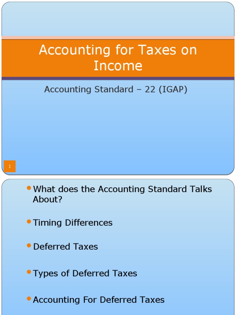 As 22 With Ifrs | PDF | Deferred Tax | Debits And Credits