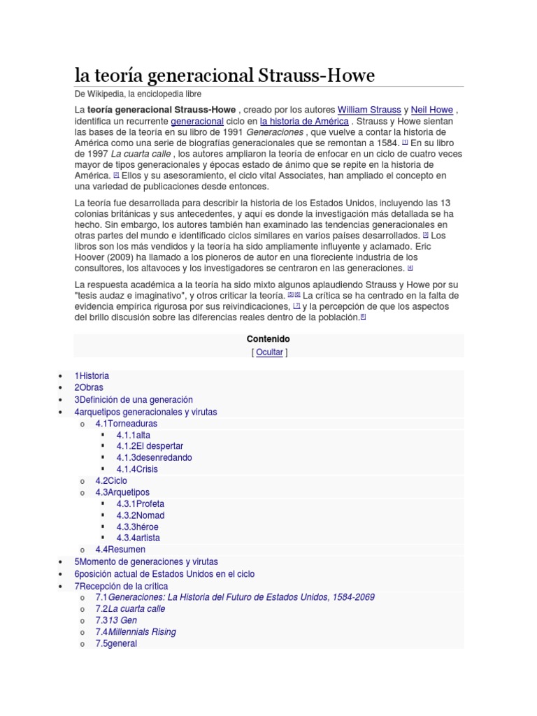 Historia de La S Genereciones | PDF | Millennials | Adultos