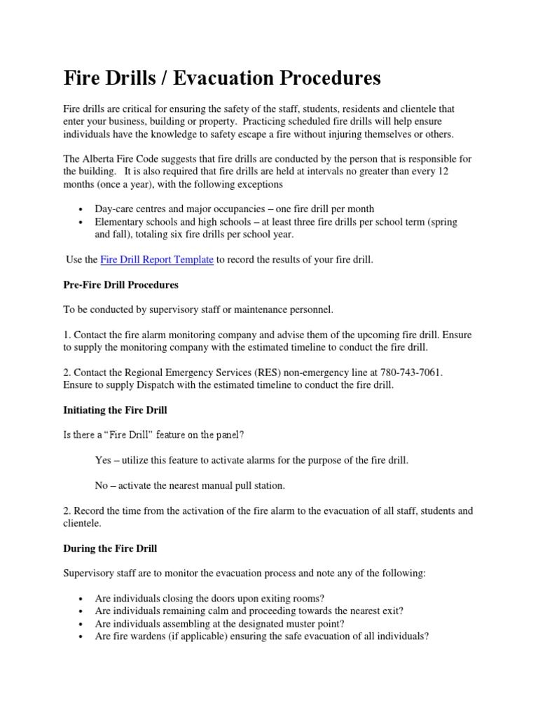 Fire Drills | PDF | Emergency Evacuation | Firefighting