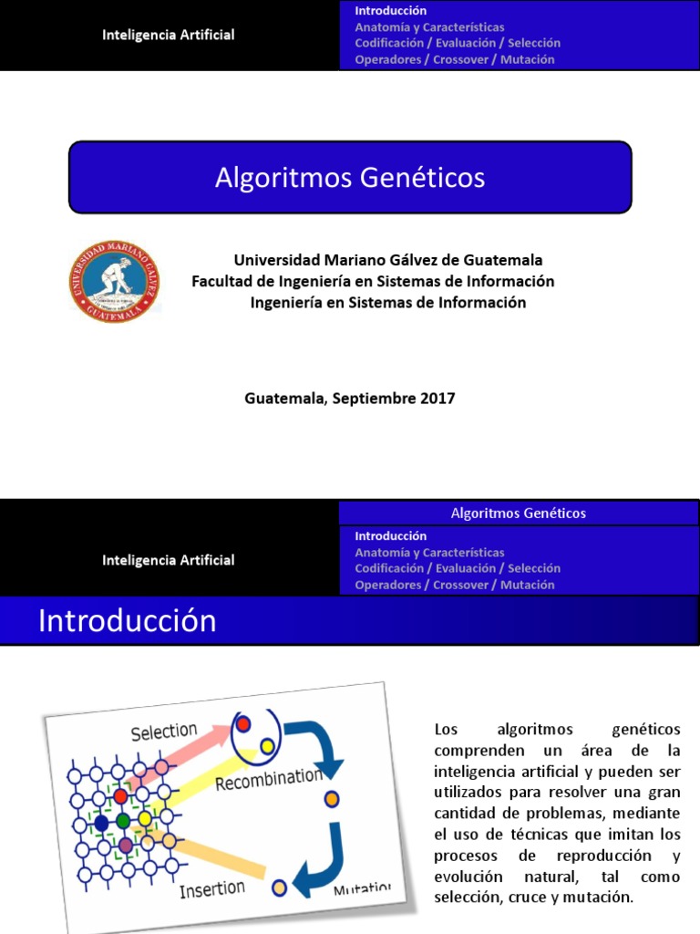 Algoritmo Genetico Pdf Algoritmo Genético Mutación