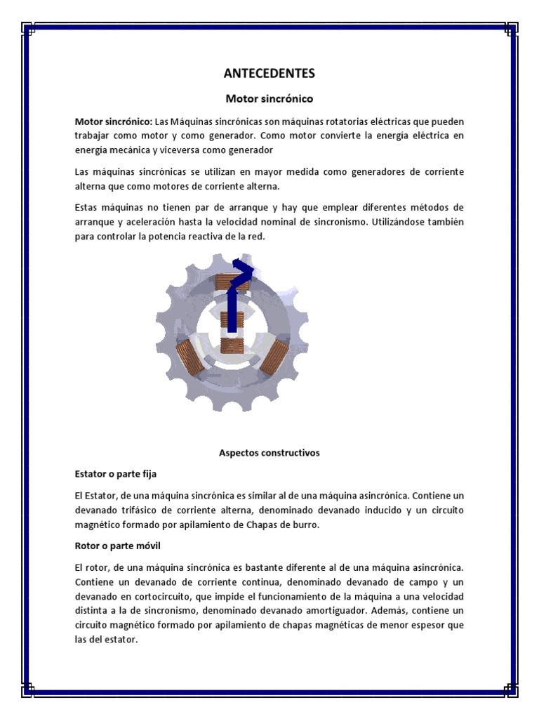 motor sincrono y asincrono | Inductor | Corriente eléctrica