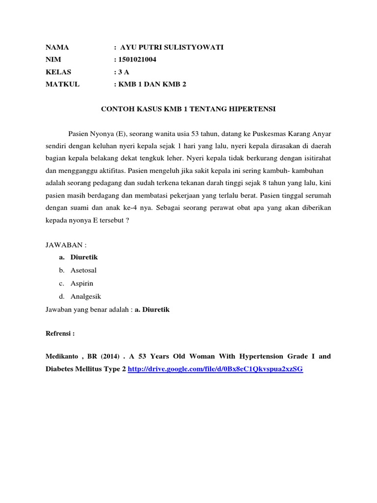 Contoh Kasus KMB 1 Dan KMB 2 Ayu | PDF