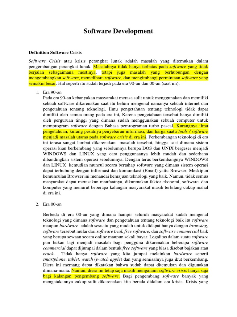 Software Crisis Solutions | PDF