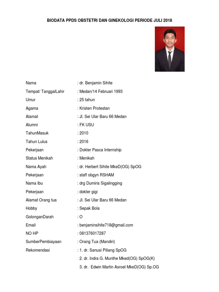 Biodata Ben | PDF