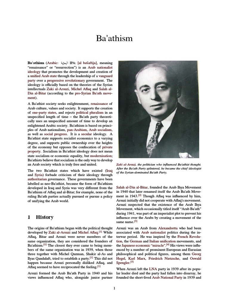 Ba'athism | PDF | Ba'ath Party | Political Theories