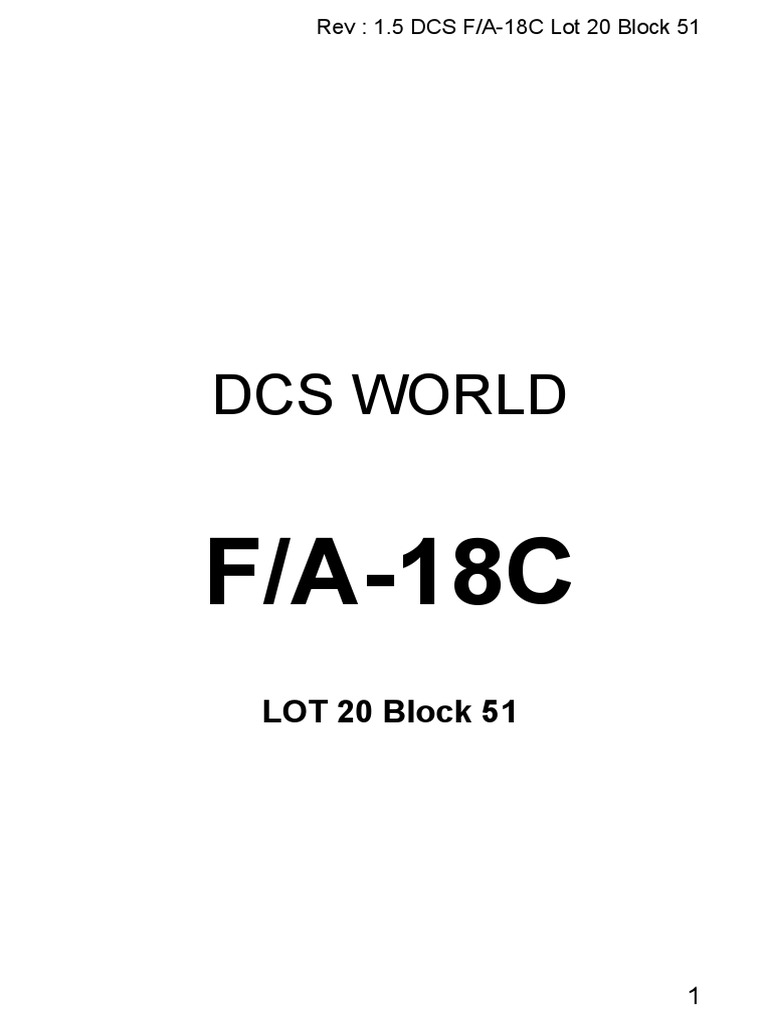 Checklist f18c SFS | PDF | Aircraft Flight Control System | Spaceflight ...