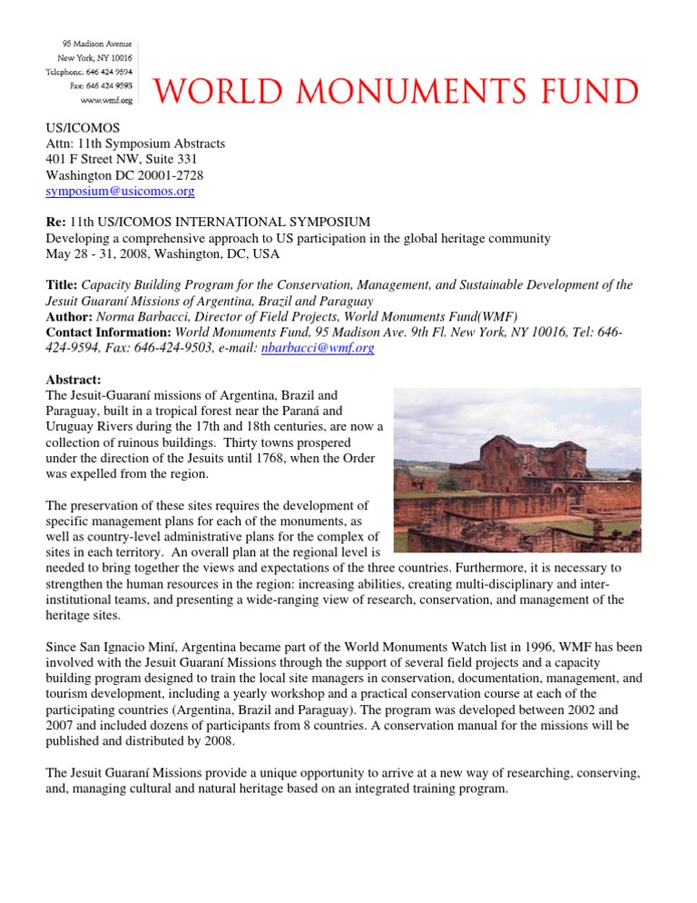 Jesuit Guaraní Missions of Argentina, Brazil and Paraguay | PDF
