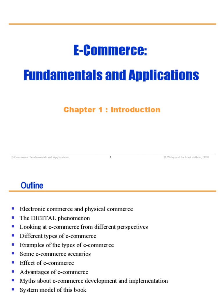 E-Commerce: Fundamentals and Applications: Chapter 1: Introduction | PDF | E Commerce ...