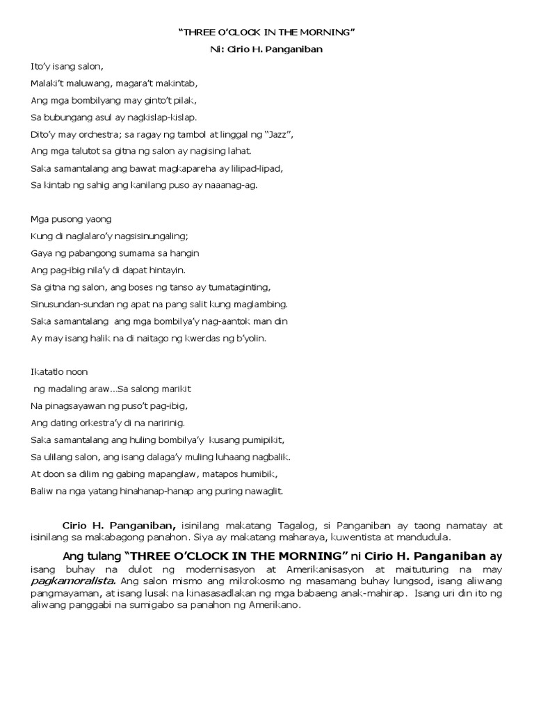 Mga Tulang Wala Na Sa Libro NG Filipino | PDF