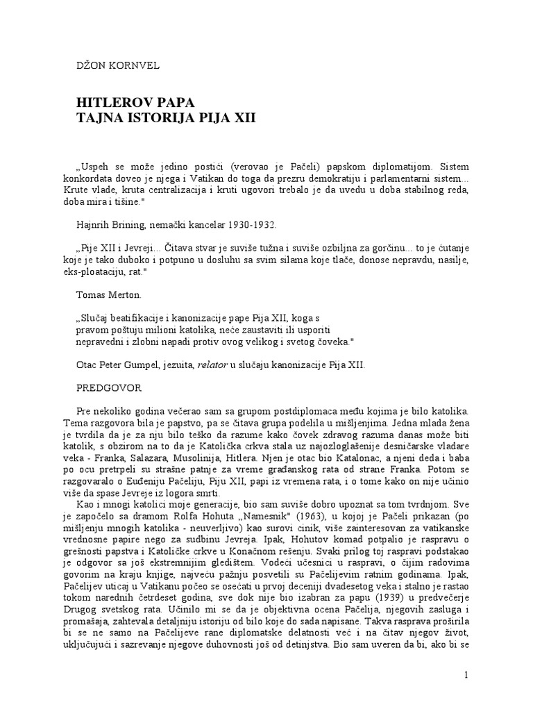 Dzon Kornvel Hitlerov Papa PDF | PDF