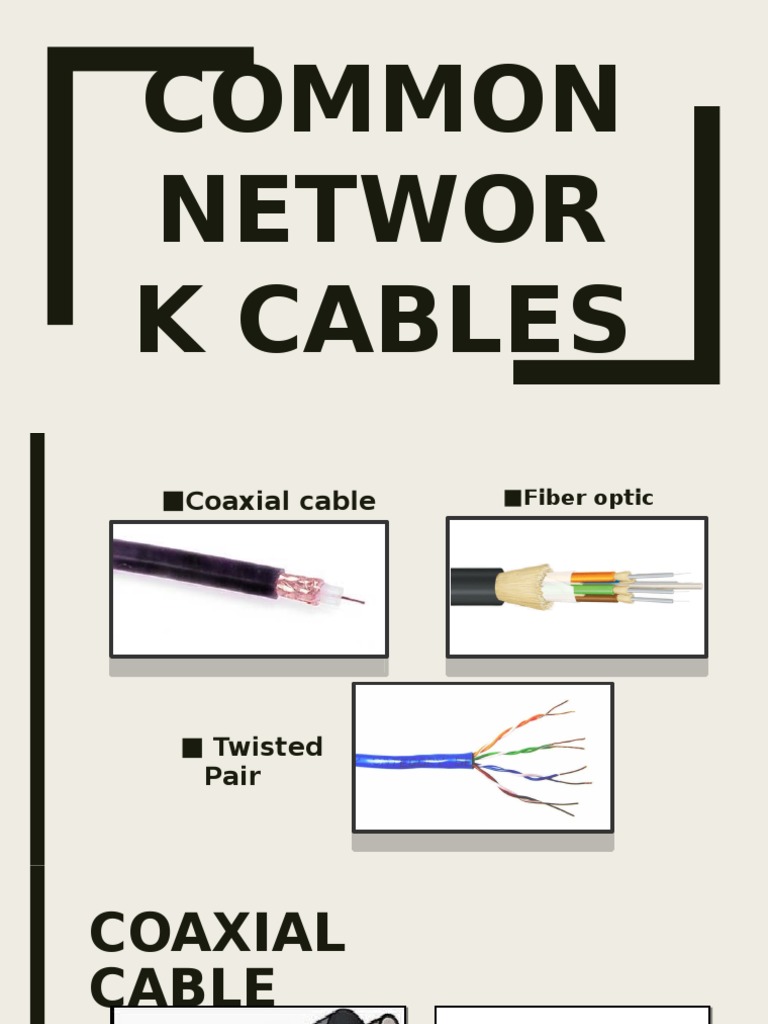 Types of Network Cable | PDF | Coaxial Cable | Electromagnetic Interference