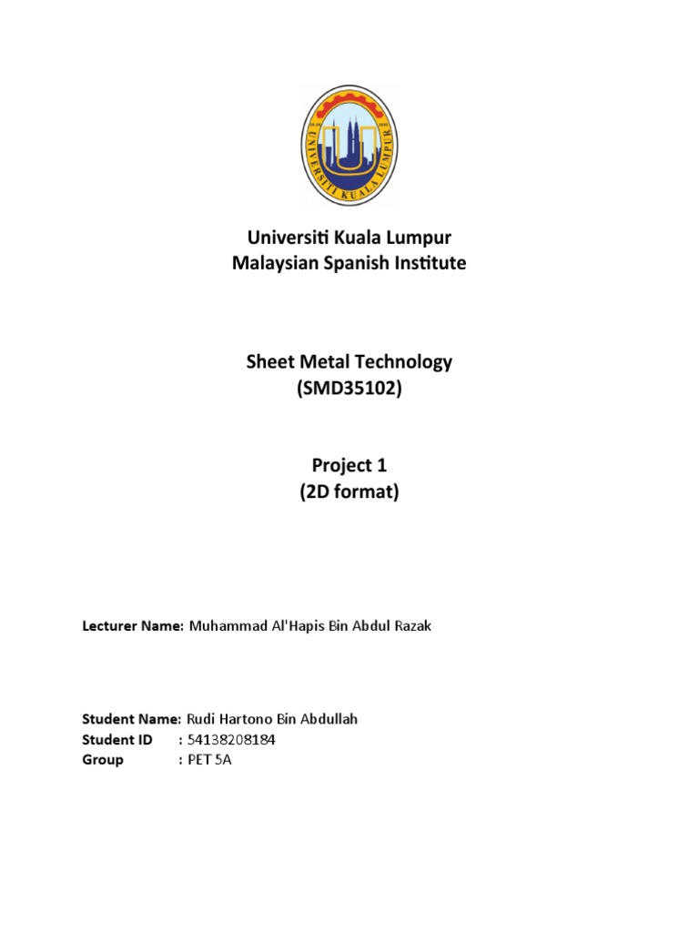 Punching Report - Unikl Msi | PDF | Sheet Metal | Computer Aided Design