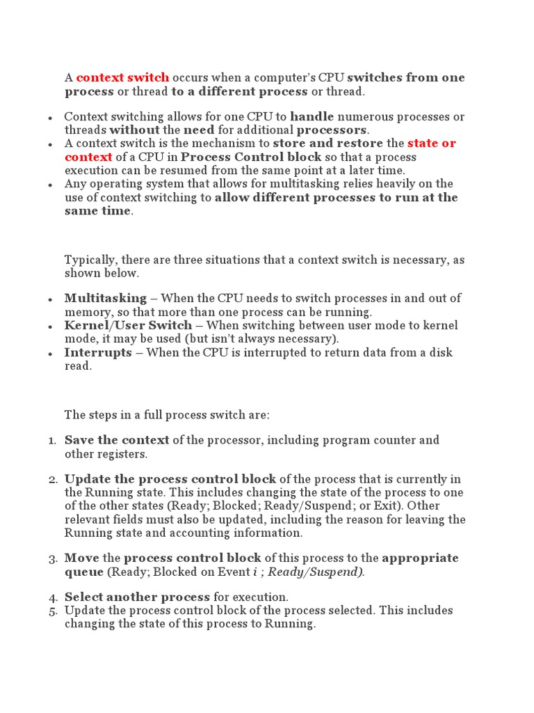 Context Switching | PDF