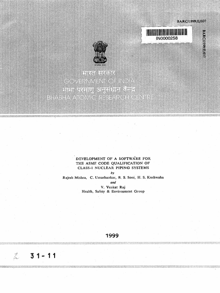 ASME Class 1 Code Qualification | PDF | Stress (Mechanics) | Computing