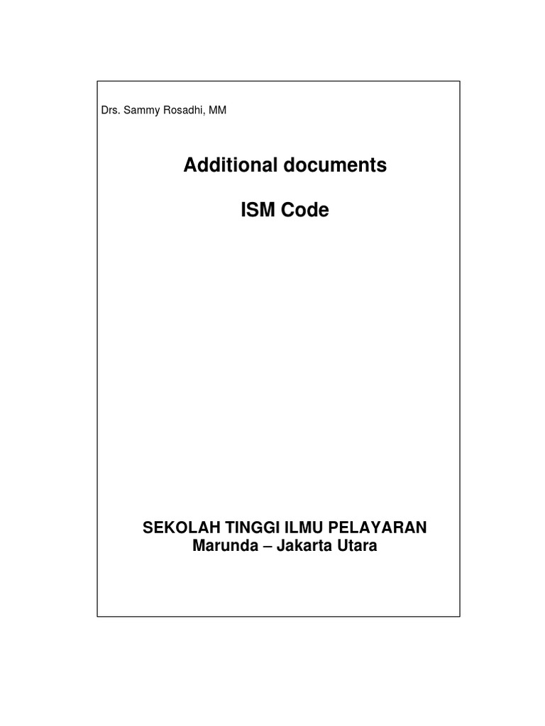 Ism Code Indonesia | PDF