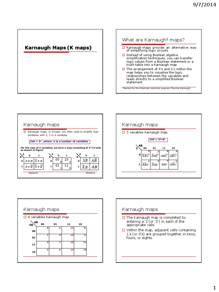 Karnaugh Maps (K Maps) | PDF | Mathematical Logic | Logic