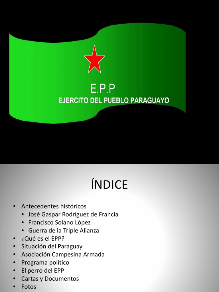 Ejército Del Pueblo Paraguayo (EPP) | PDF | Paraguay | Teorías políticas