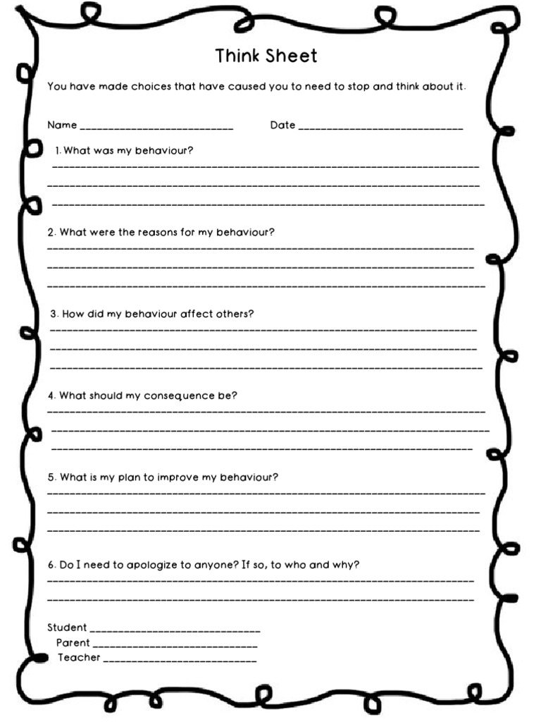 Think Sheet | PDF