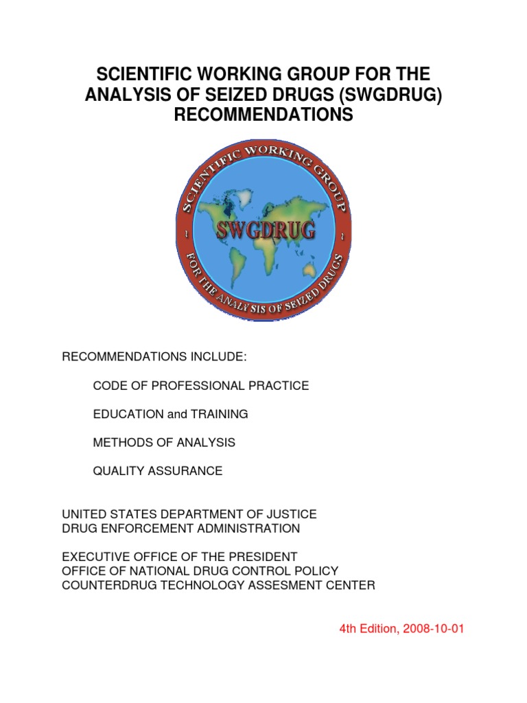 SWGDRUG Recommendations 4 Edição PDF | PDF | Sampling (Statistics ...