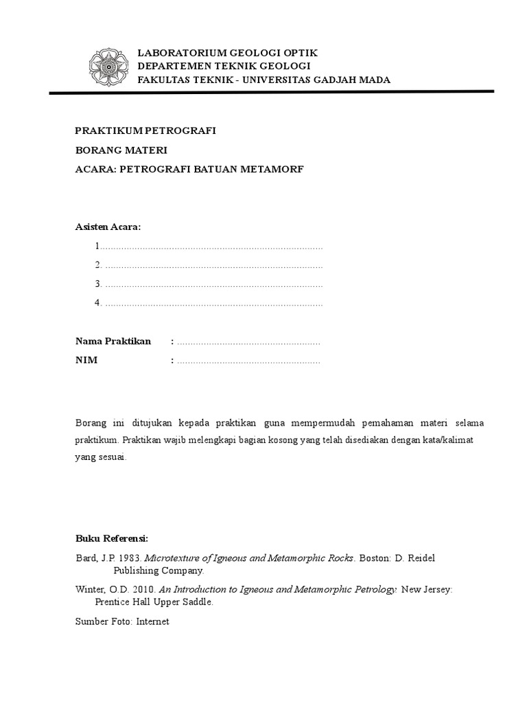 Modul Petrografi Batuan Metamorf | PDF