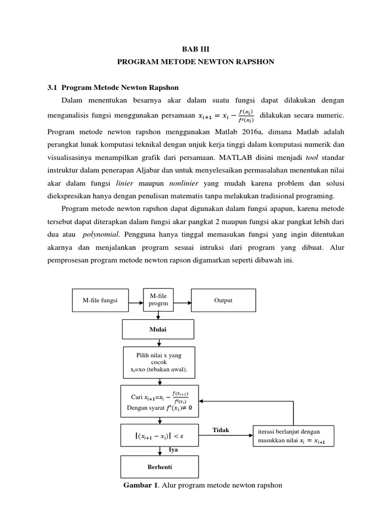 Program MATLAB Metode Newton Rapshon | PDF
