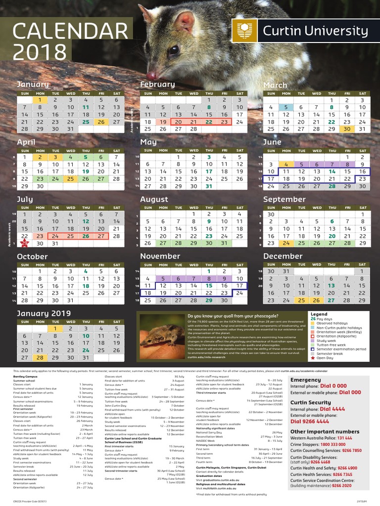 Curtin University Academic Calendar 2026 | PDF | Academic Term ...