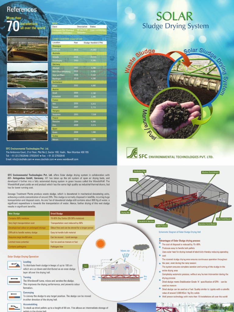Solar Sludge Drying System by SFC International