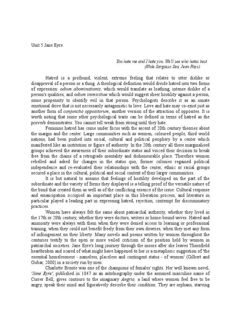 Unit.5 Jane Eyre | PDF | Jane Eyre | Charlotte Brontë