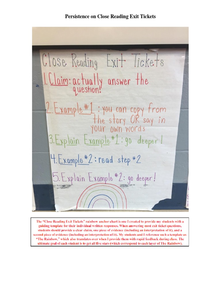 Persistence in Close Reading | PDF