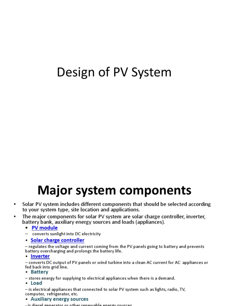 Solar PV System Design Guide | PDF | Solar Power | Photovoltaic System