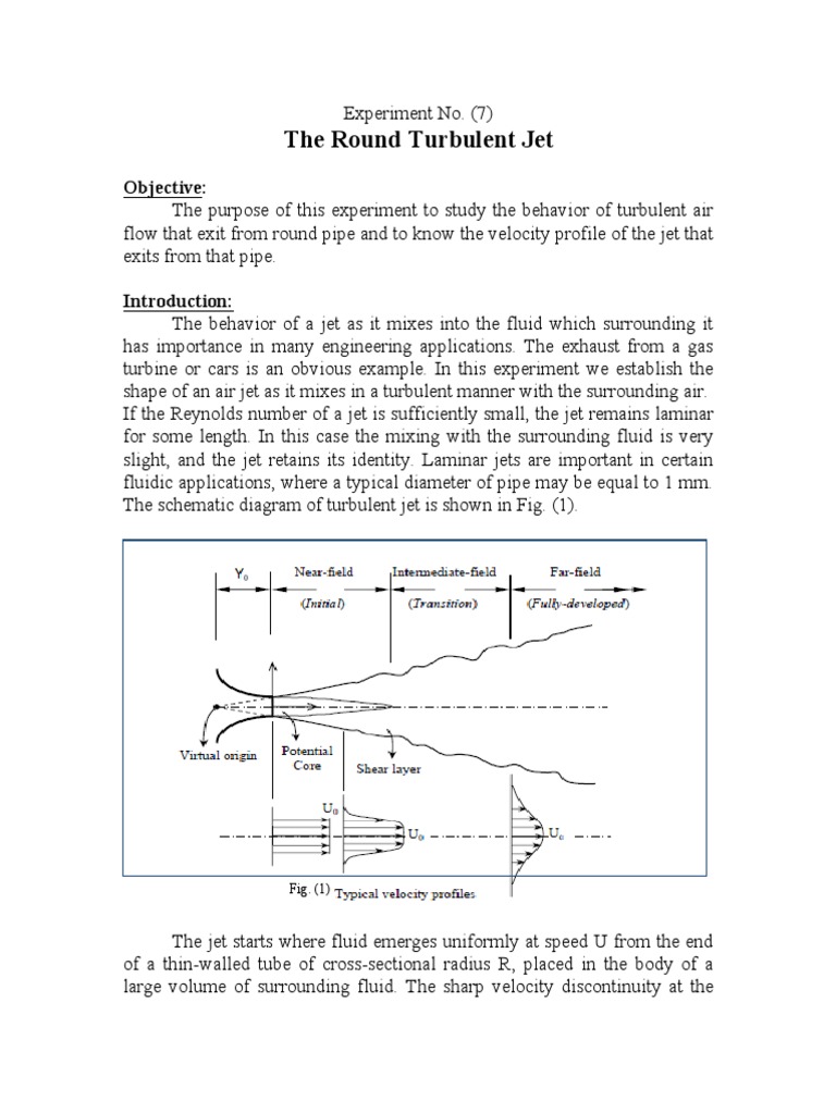 Turbulent Jet Flow Analysis Experiment | PDF | Jet Engine | Turbulence